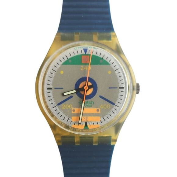 Swatch | Accessories | Rare 988 Vintage Swatch Watch Speedweek Gk112 ...